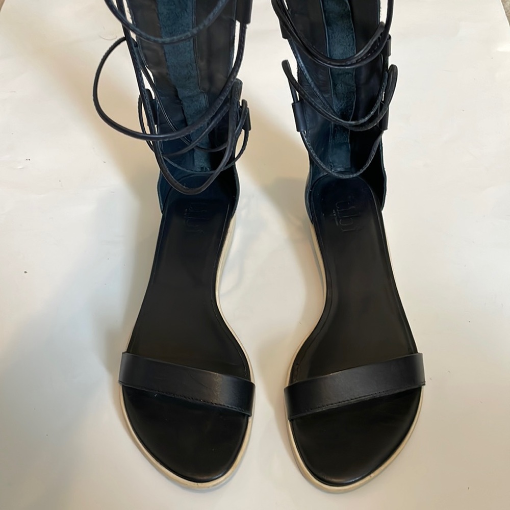 Tibi Beacher Gladiator Lace Up Sandals Size 38 - Gem